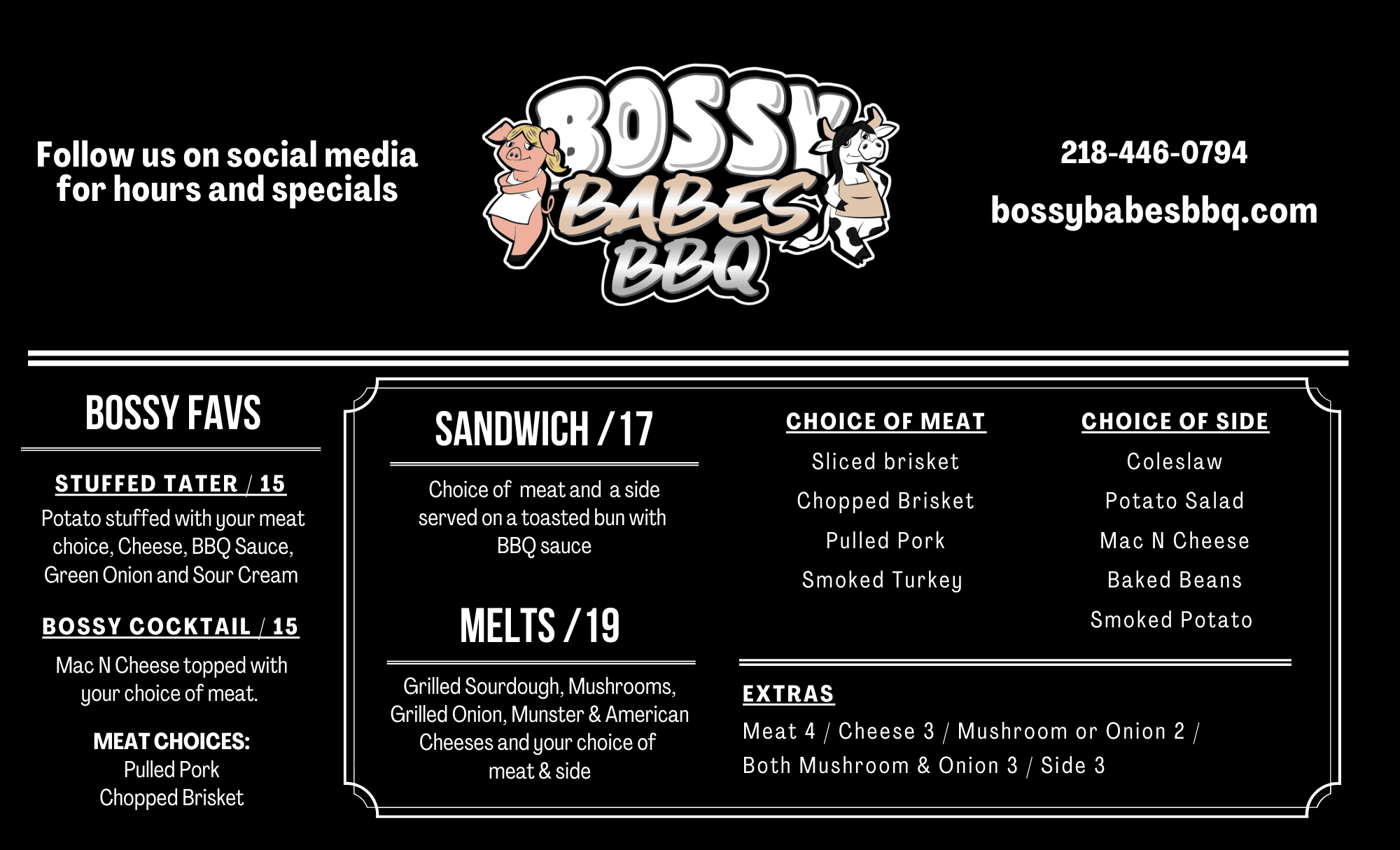 MENU - Boss Babes BBQ