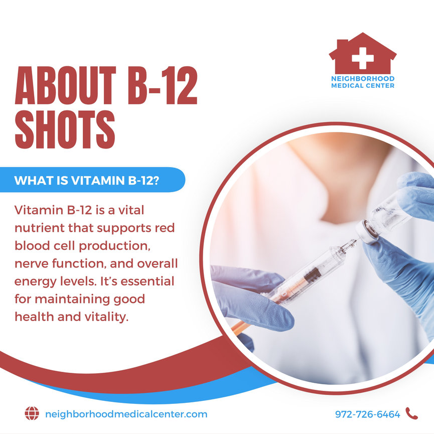 B-12 Shots at Neighborhood Medical Center in Dallas, TX